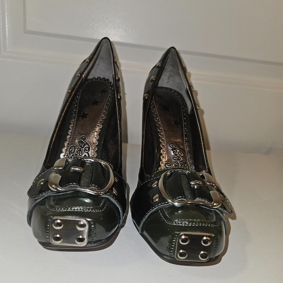 naughty monkey | Shoes | Naughty Monkey Stacked Heel Patent Leather ...